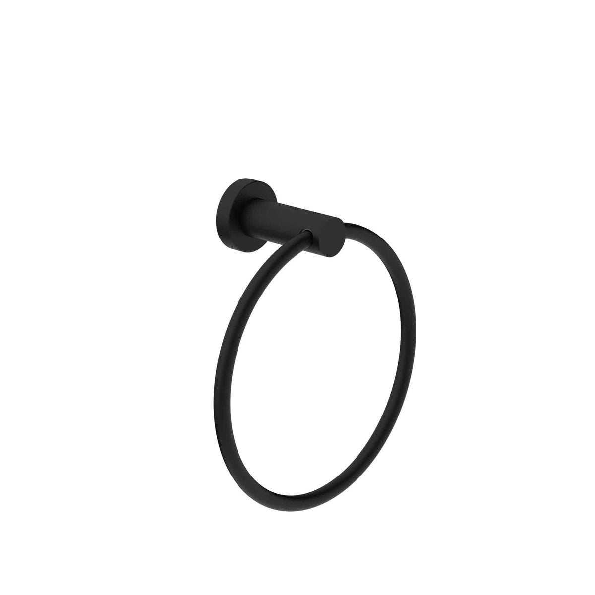 Dolce Hand Towel Ring, Matte Black | QEBS Builders Warehouse