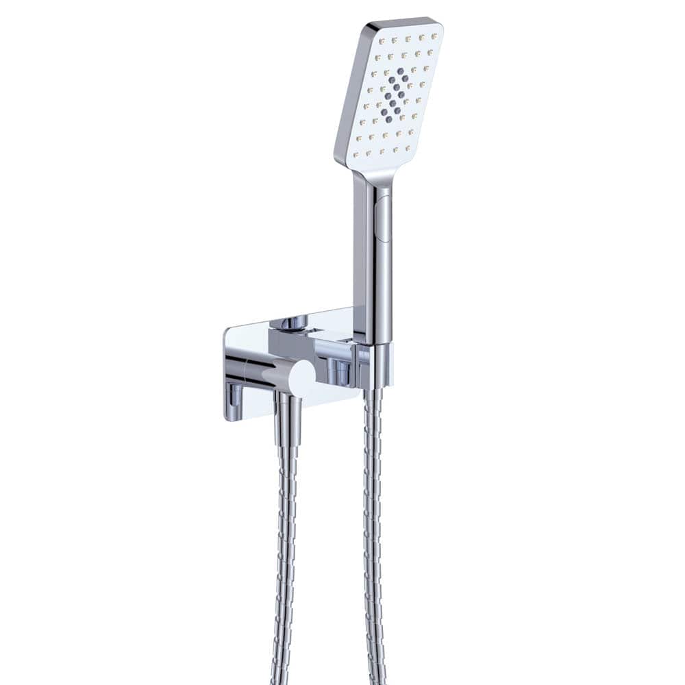 Tono Hand Shower, Rectangular Plate, Chrome – QEBS