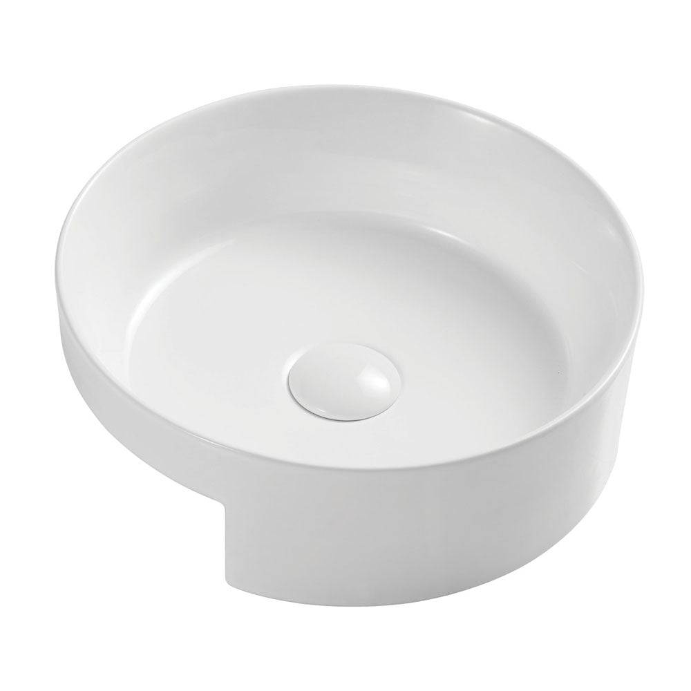 Reba Semi-Recessed Basin, Gloss White | QEBS Builders Warehouse